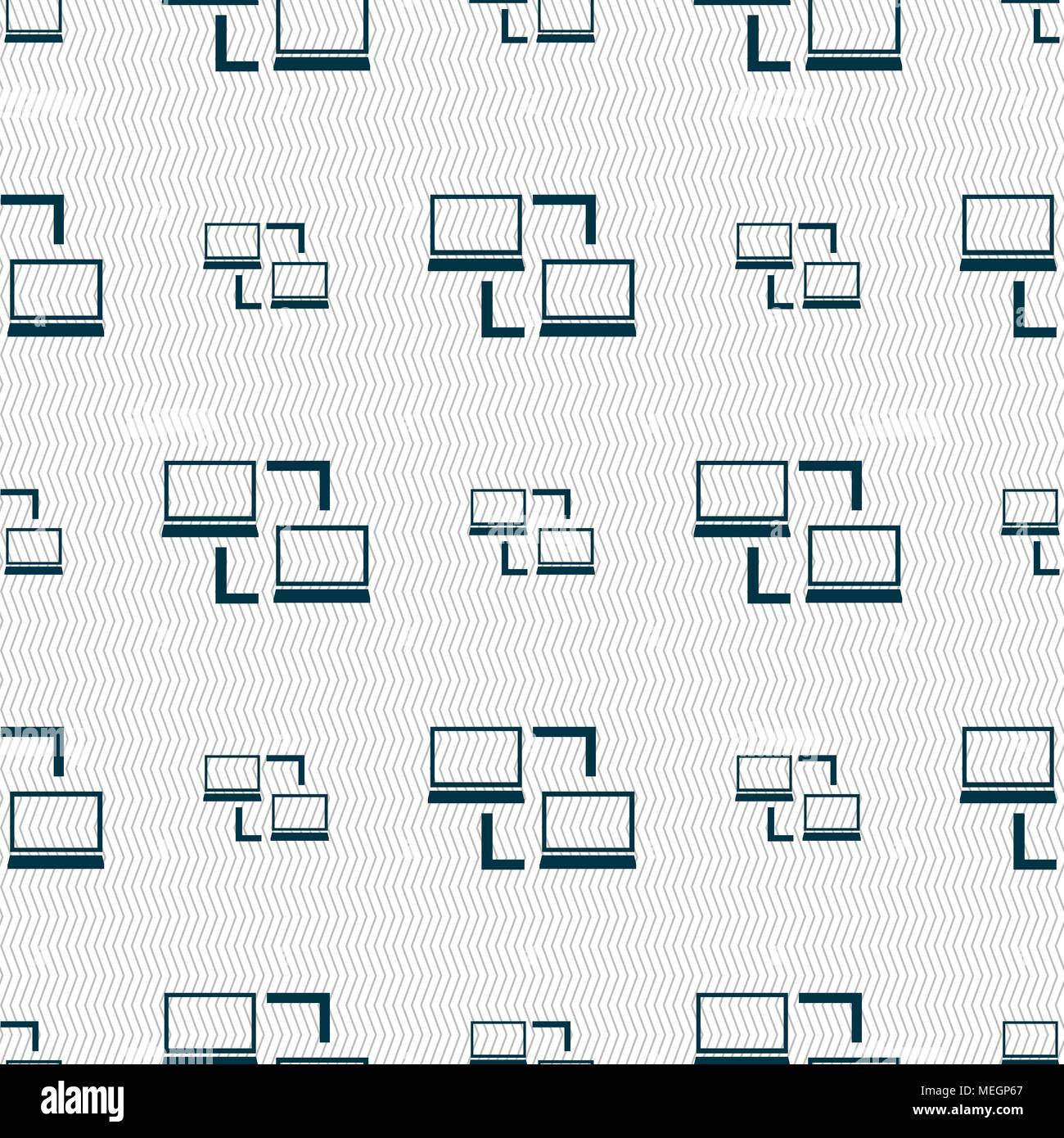 Synchronization sign icon. Notebooks sync symbol. Data exchange ...