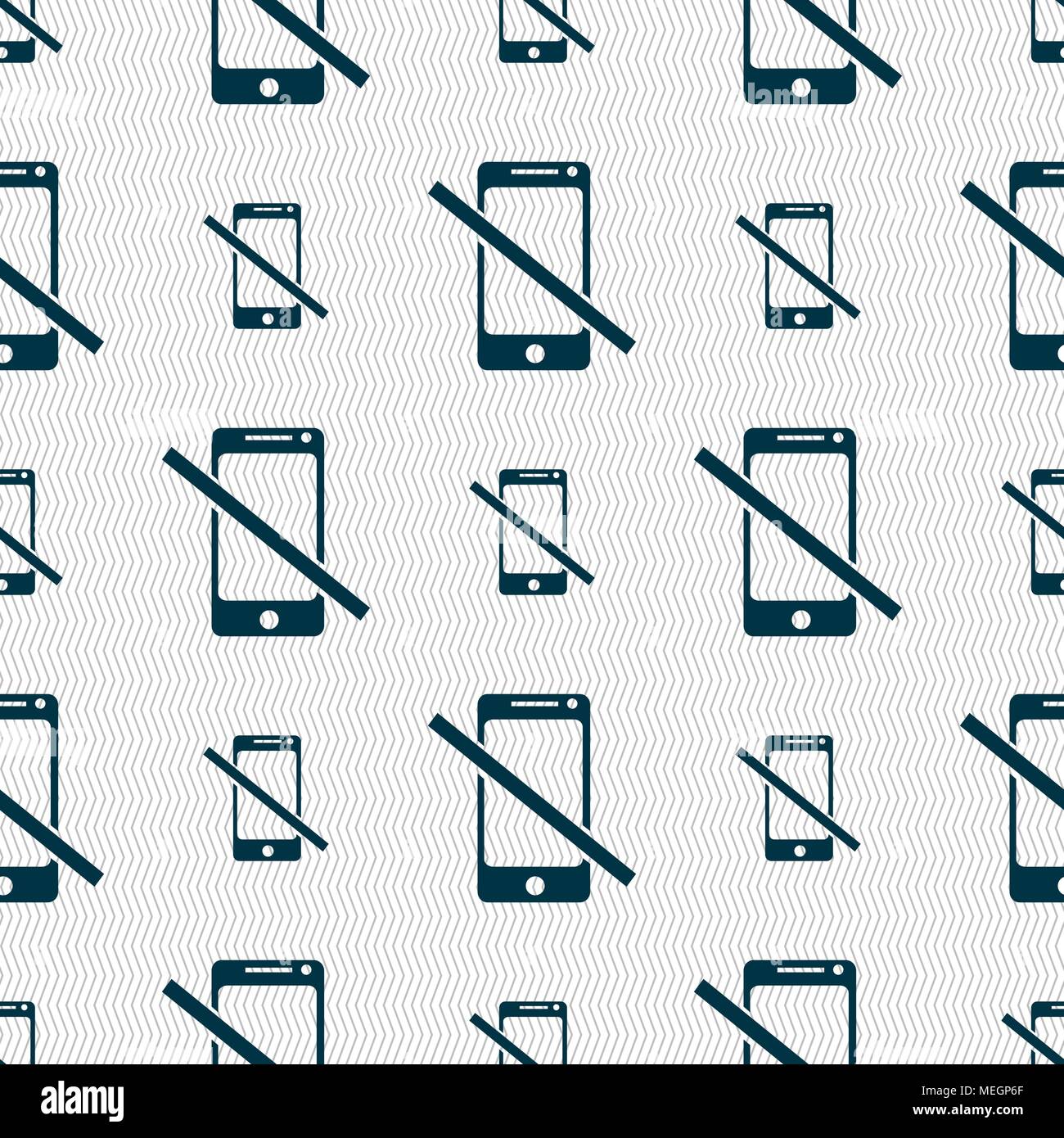 Do not call. Smartphone signs icon. Support symbol. Seamless abstract ...
