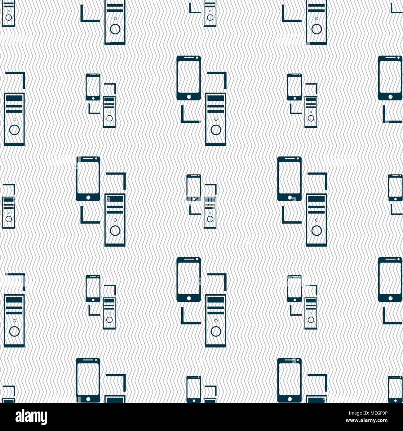 Synchronization sign icon. communicators sync symbol. Data exchange ...