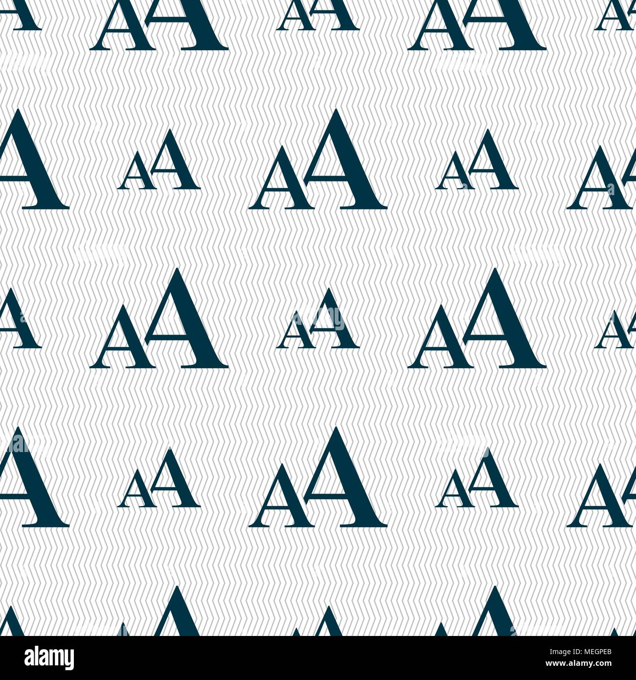 Enlarge font, AA icon sign. Seamless abstract background with geometric ...