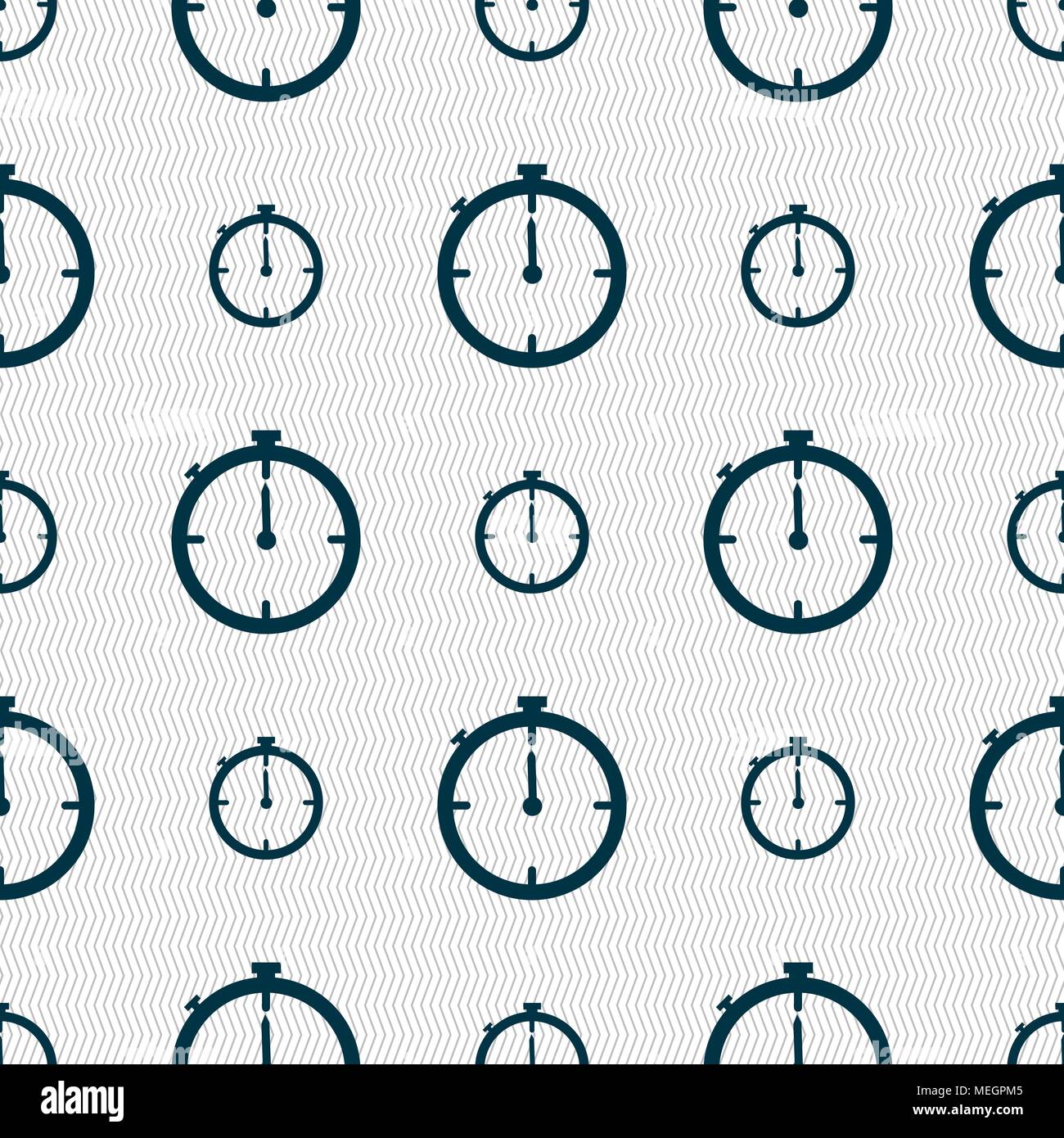 Timer sign icon. Stopwatch symbol.. Seamless abstract background with ...