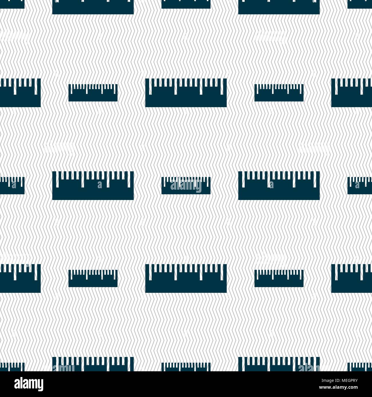 Ruler sign icon. School tool symbol. Seamless abstract background with ...