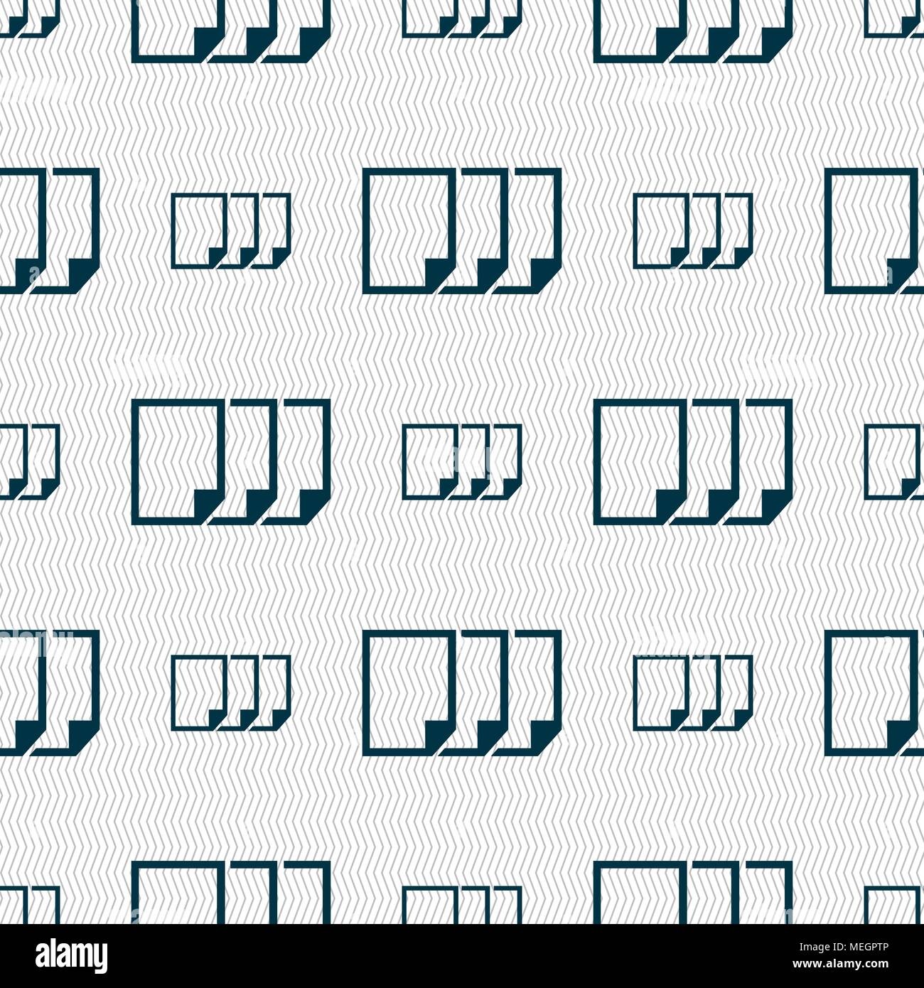 Copy File Sign Icon Duplicate Document Symbol Seamless Abstract Background With Geometric