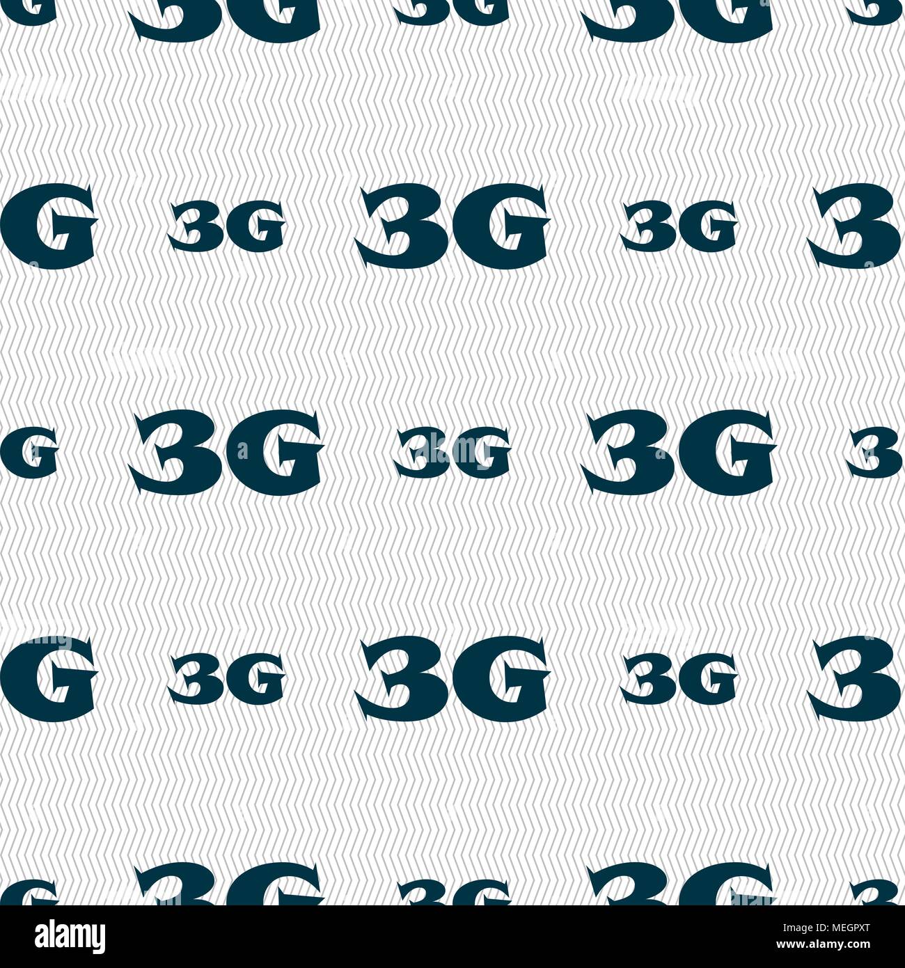3G sign icon. Mobile telecommunications technology symbol. Seamless ...