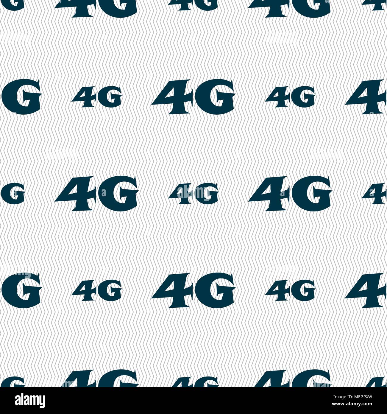4G sign icon. Mobile telecommunications technology symbol. Seamless ...