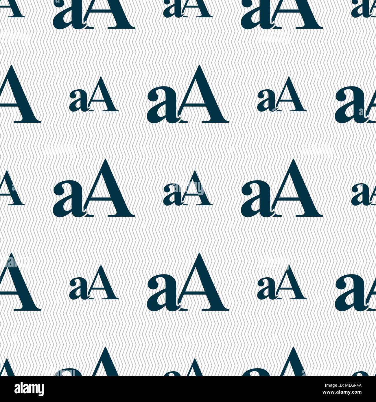 Enlarge font, aA icon sign. Seamless abstract background with geometric ...