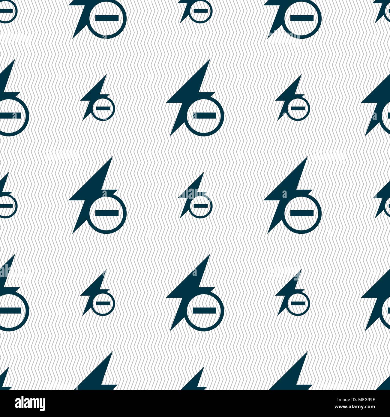 Photo flash icon sign. Seamless abstract background with geometric ...