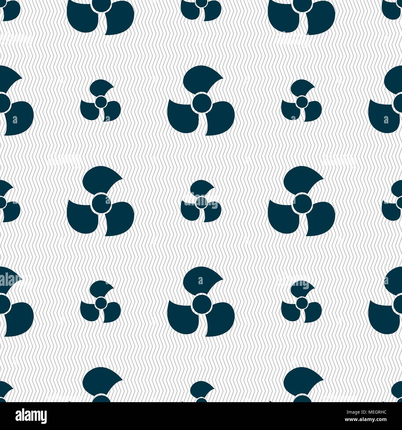 Fans, propeller icon sign. Seamless abstract background with geometric ...