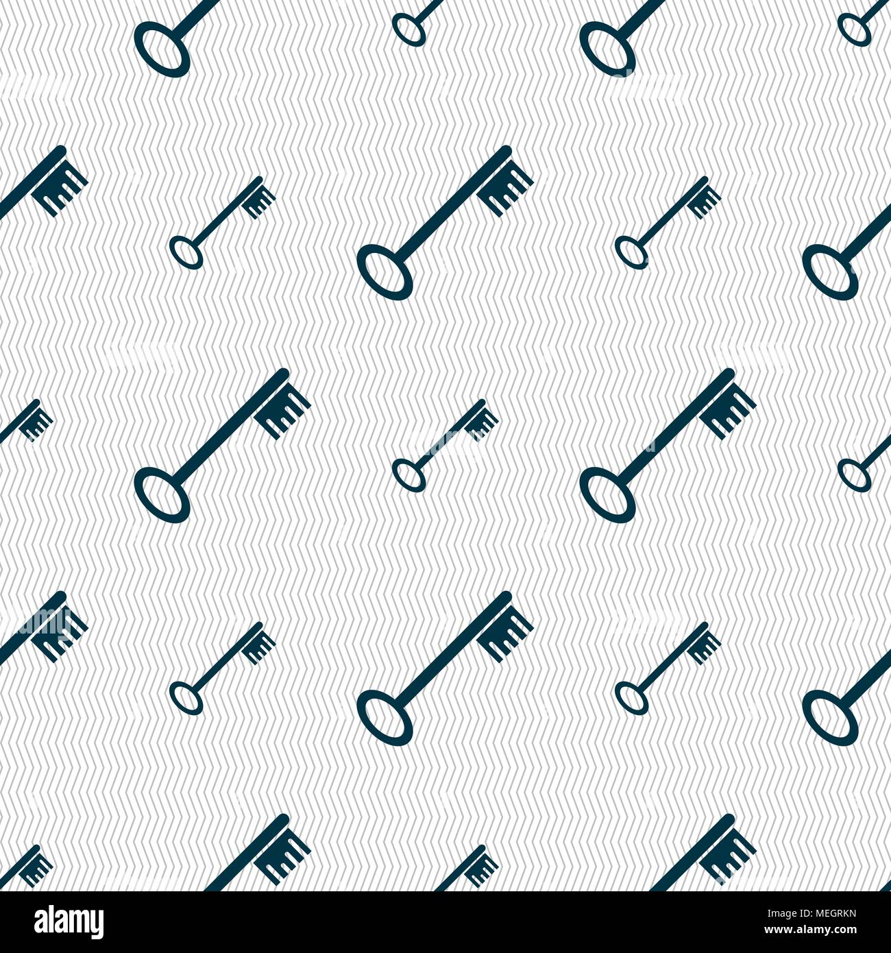 Key icon sign. Seamless abstract background with geometric shapes ...