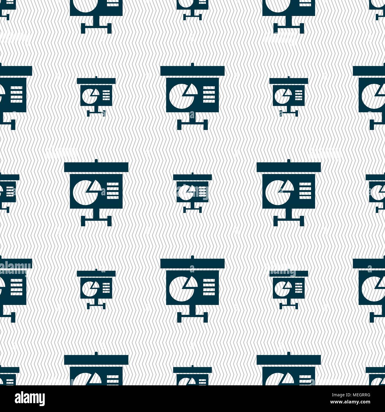 Graph icon sign. Seamless abstract background with geometric shapes ...