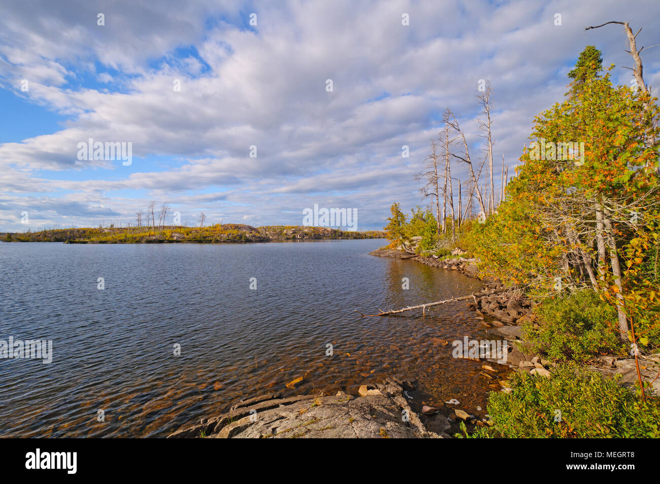 Alpine Lake in the Boundary Waters in the Fall Stock Photo - Alamy