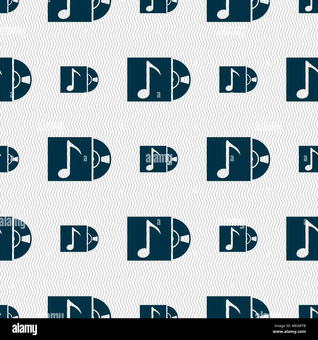 cd player icon sign. Seamless abstract background with geometric shapes ...