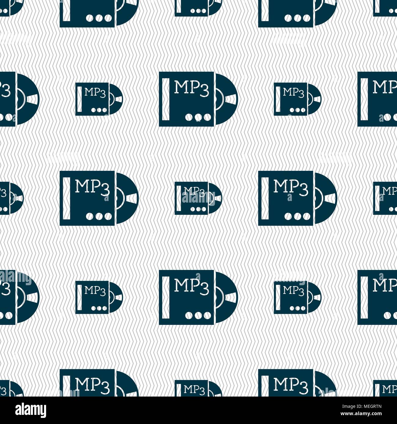 mp3 player icon sign. Seamless abstract background with geometric ...