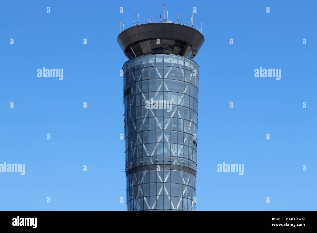 Dayton - Circa April 2018: The Air Traffic Control Tower at Dayton ...