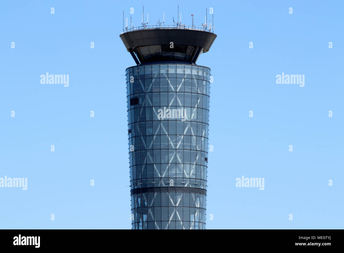 Dayton - Circa April 2018: The Air Traffic Control Tower at Dayton ...