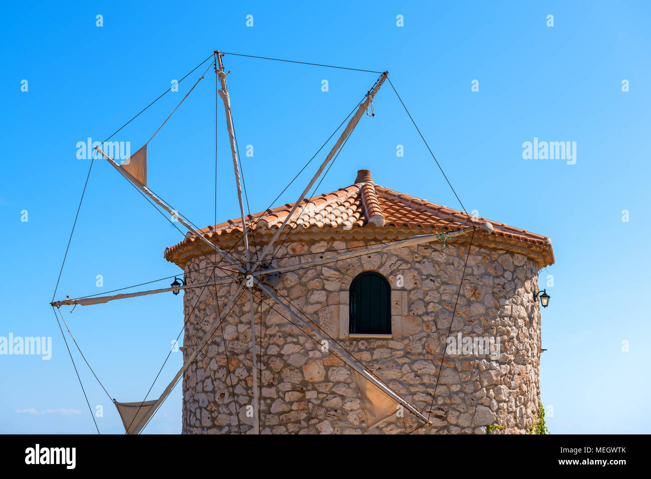 Greece zakynthos skinari windmill hi-res stock photography and images ...