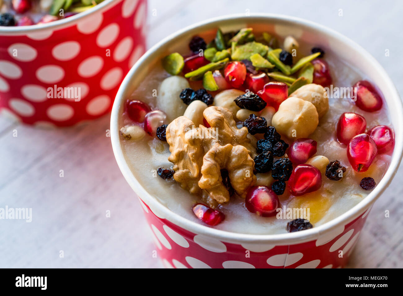 Turkish Traditional Dessert Ashure (Noah's Pudding Stock Photo - Alamy