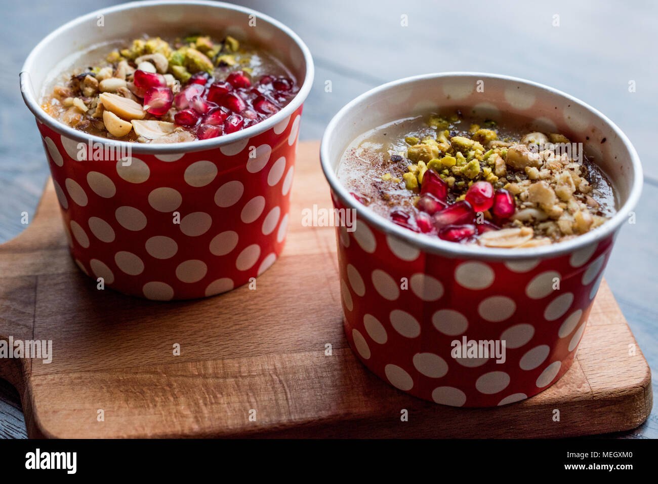 Ashure dessert people hi-res stock photography and images - Alamy