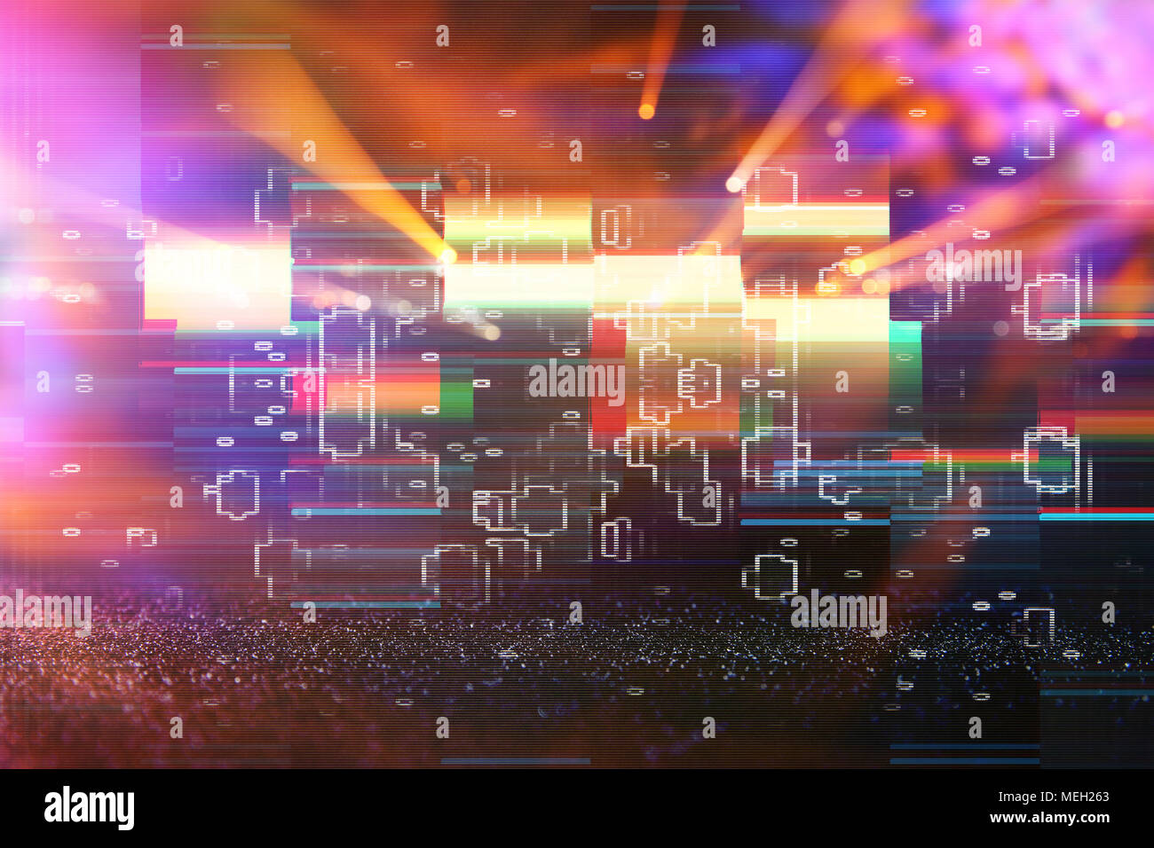 Test Screen Glitch Texture Stock Photo - Alamy