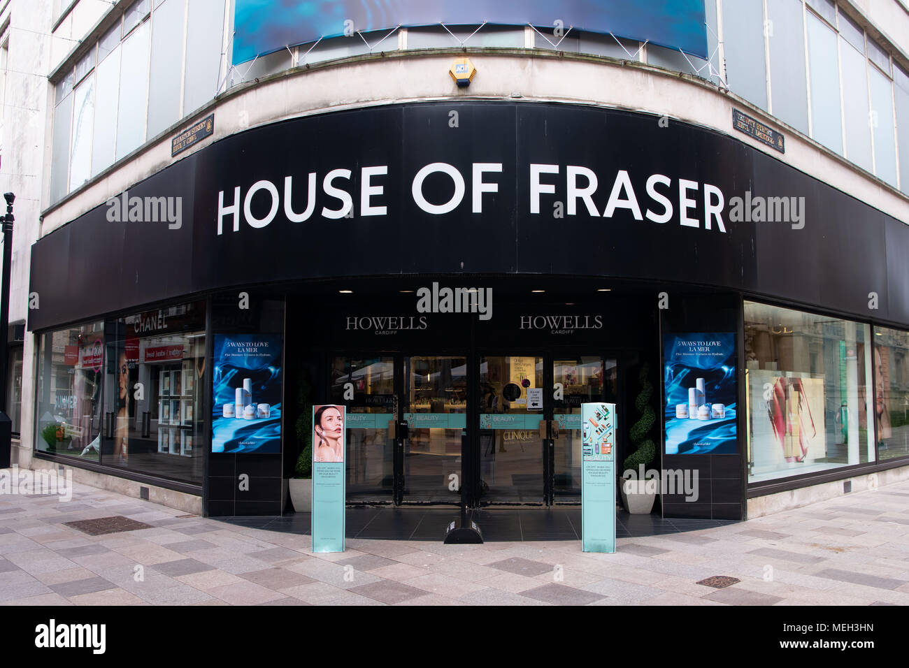 House of Fraser store sign logo in Cardiff, Wales, UK Stock Photo - Alamy