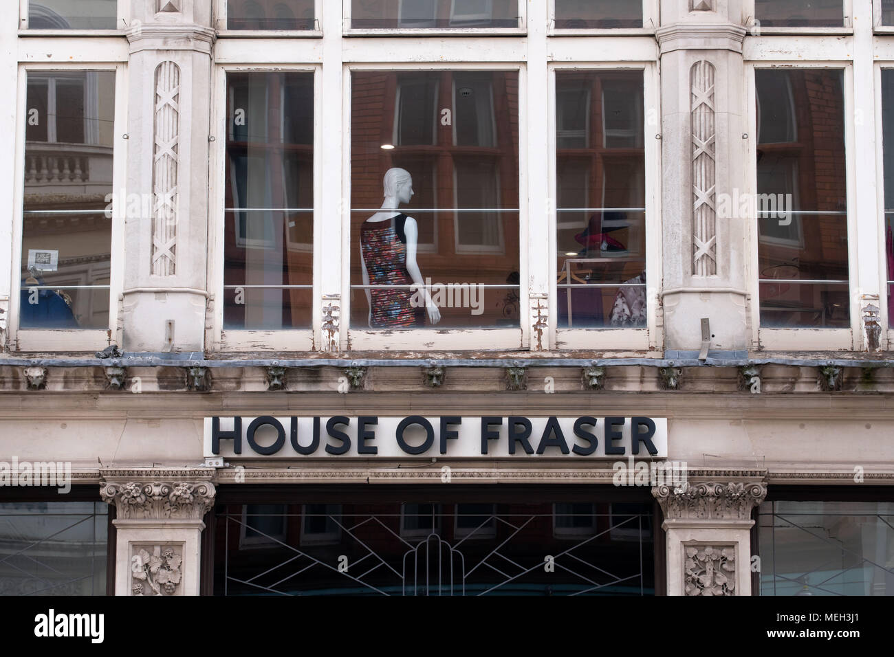 House of Fraser store sign logo in Cardiff, Wales, UK Stock Photo - Alamy