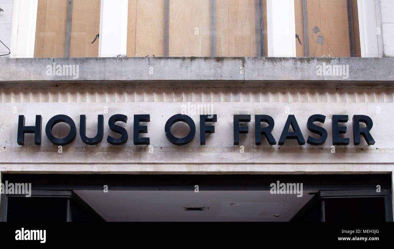 House of fraser building sign hi-res stock photography and images - Alamy
