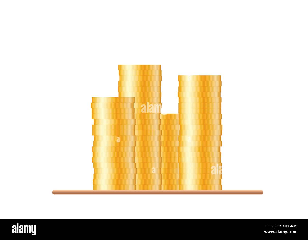 Gold coin vector vectors hi-res stock photography and images - Alamy