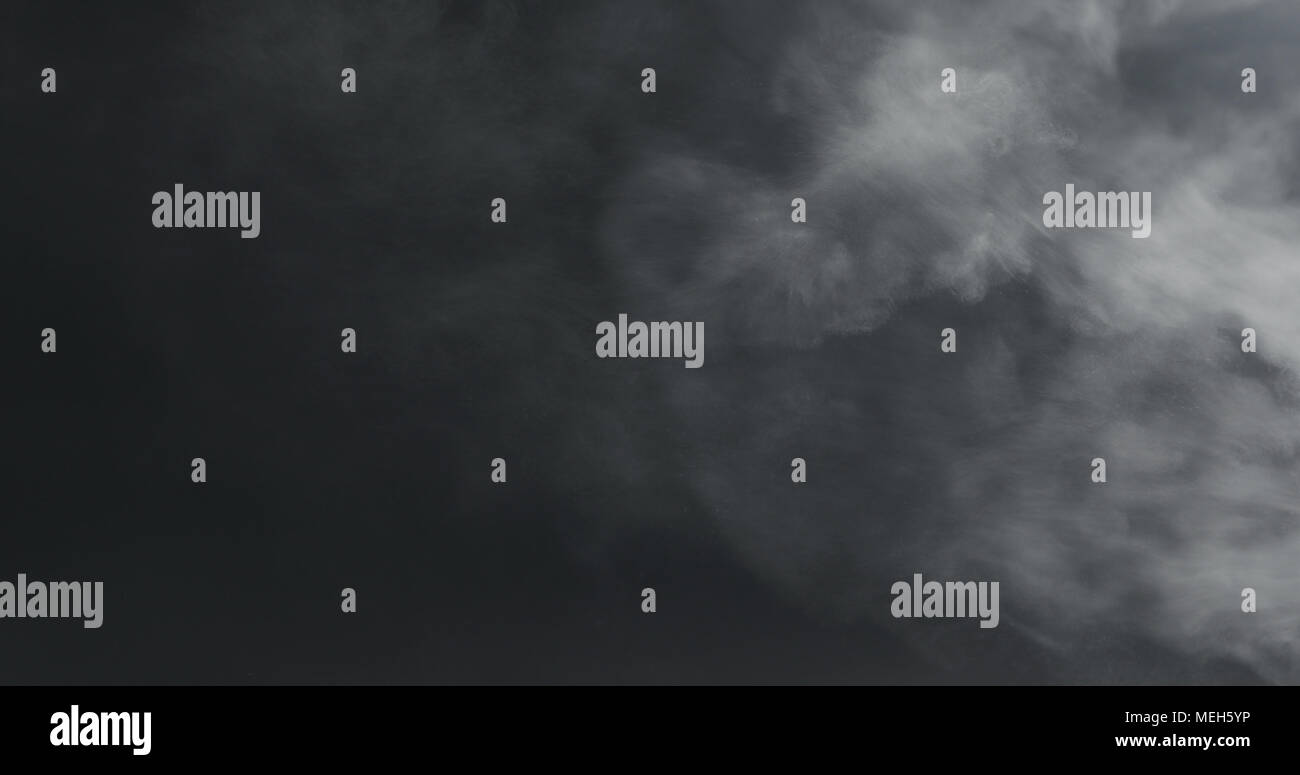 vapor steam over black background, wide photo Stock Photo - Alamy