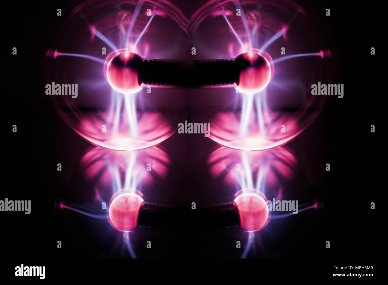 Electricity fire-ball. Abstract photo of electric waves. Static ...
