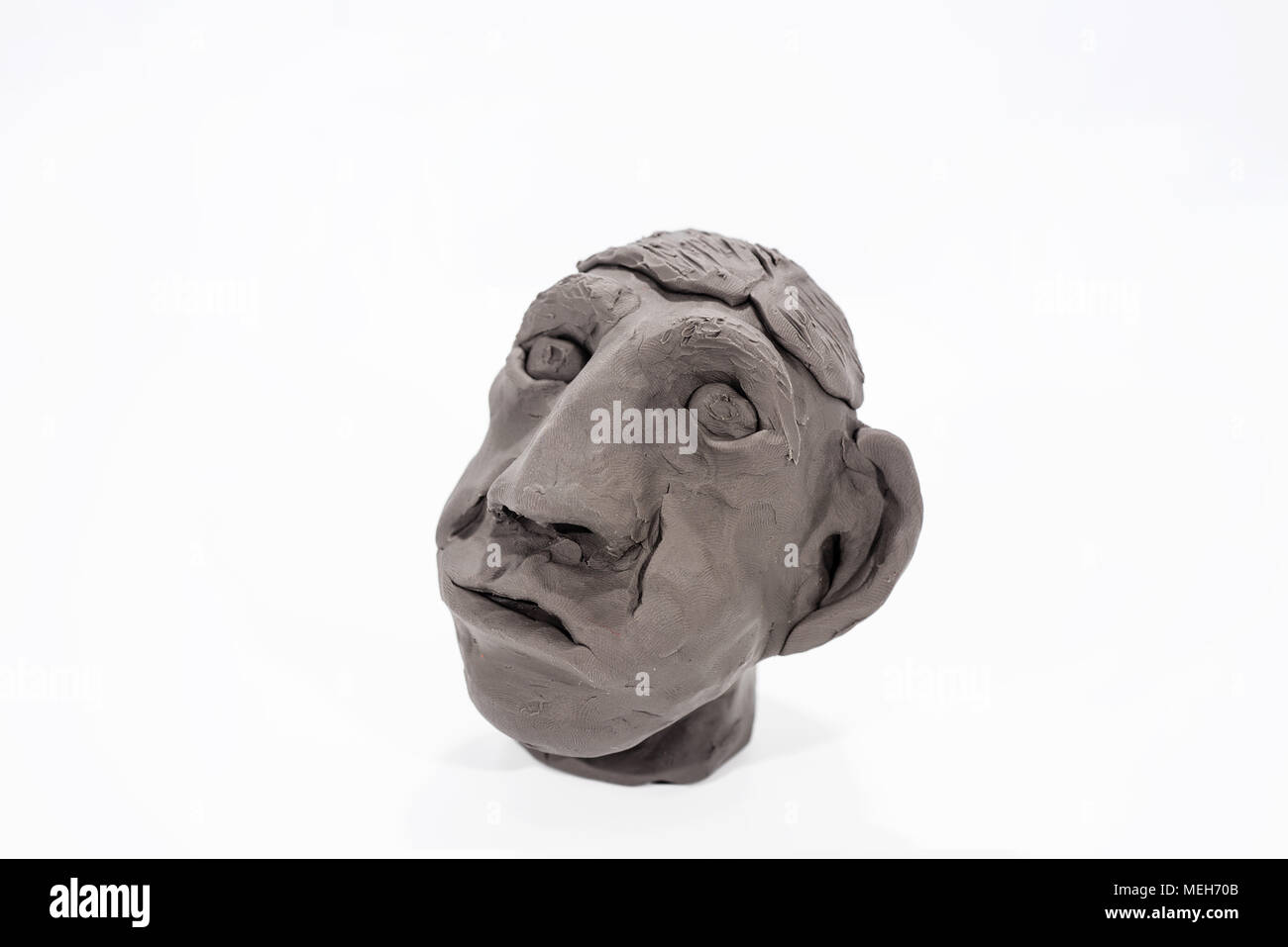 Human face made from Play Clay. Isolated on white background Stock ...
