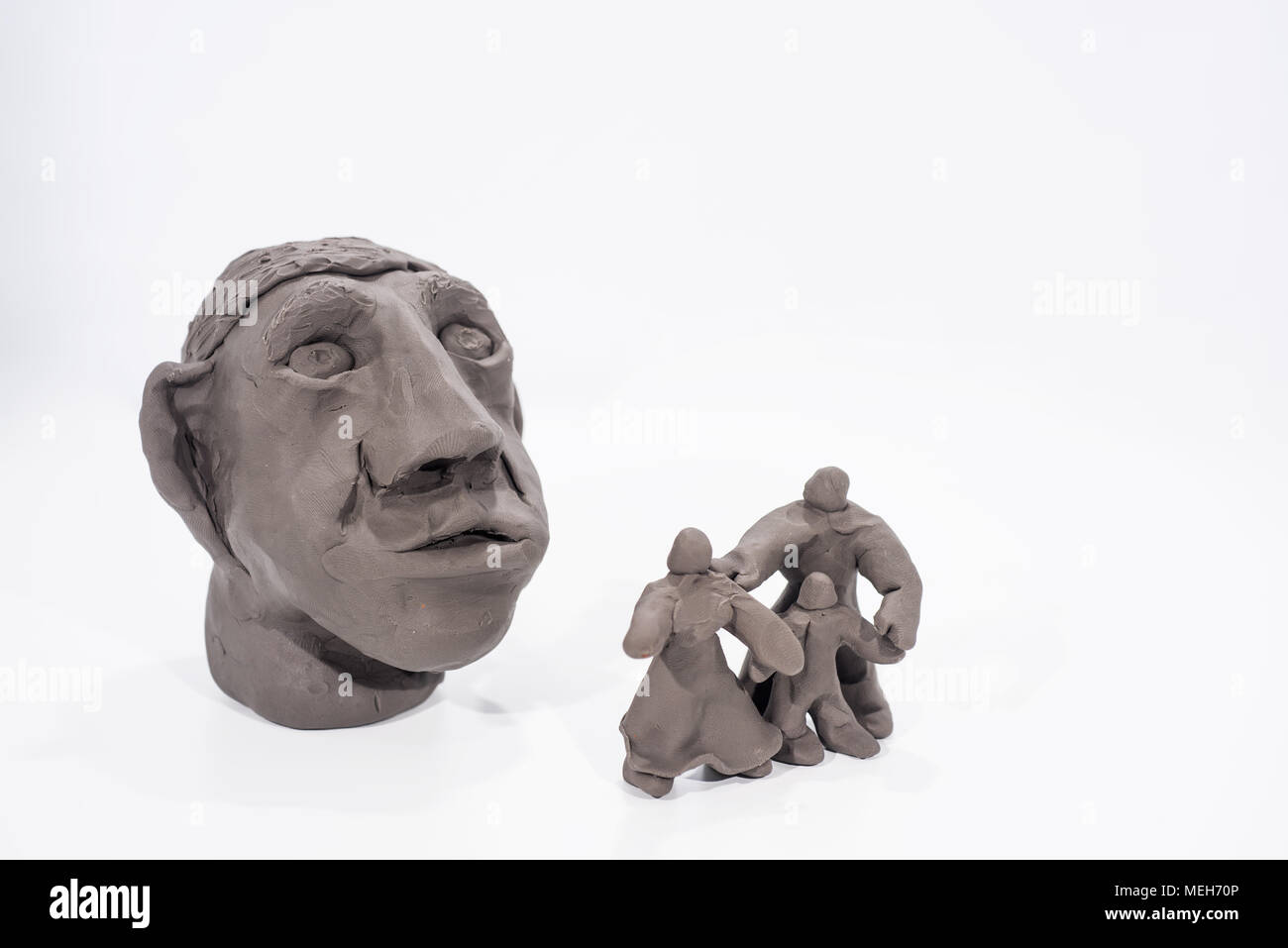 Happy family concept. Figures made from play clay Stock Photo - Alamy