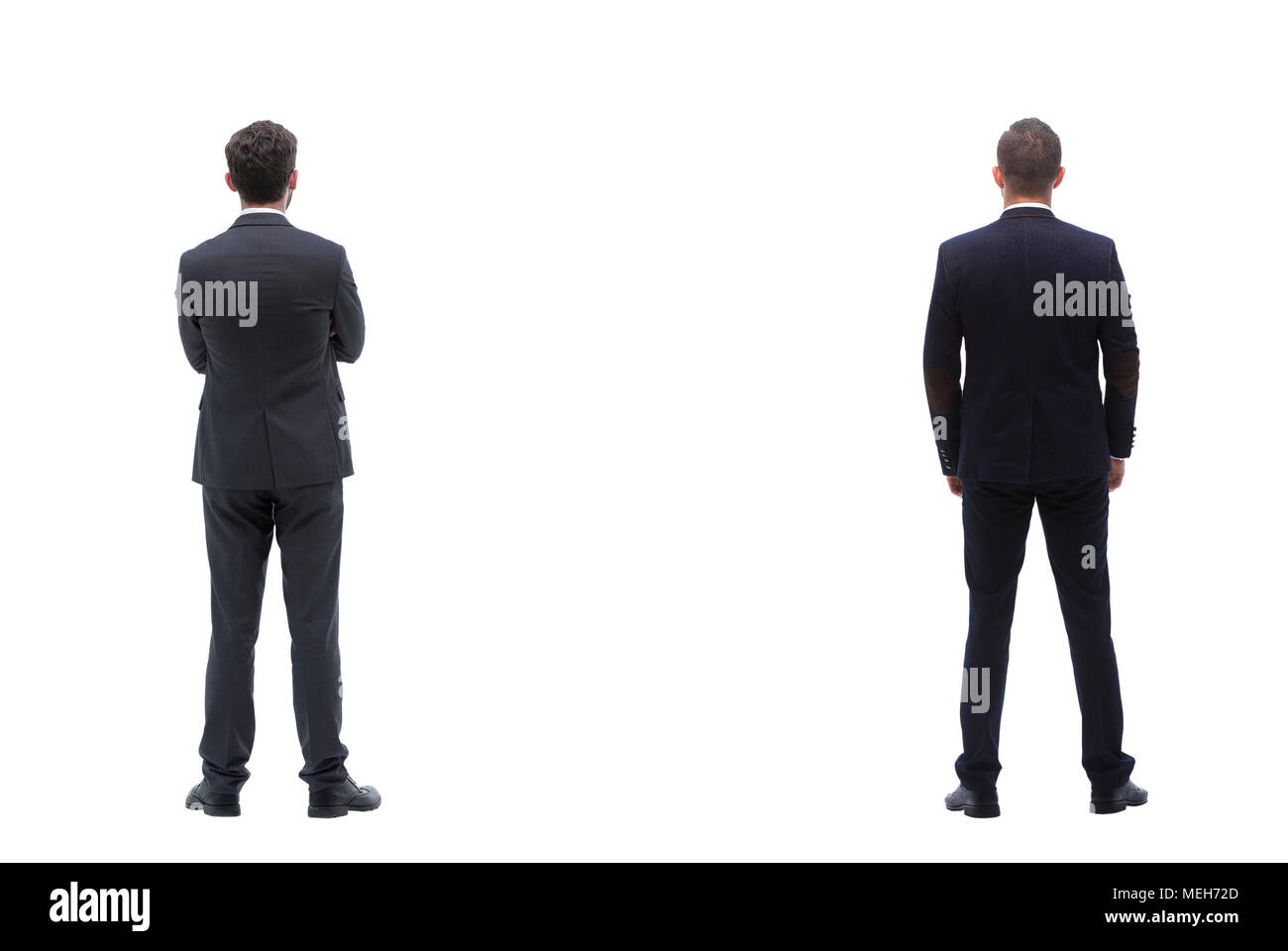 Back view group of business people. Rear view. Isolated over white ...