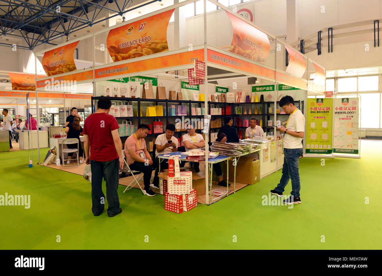 Manufacturers stand displaying a range of cake and pastry bags and ...