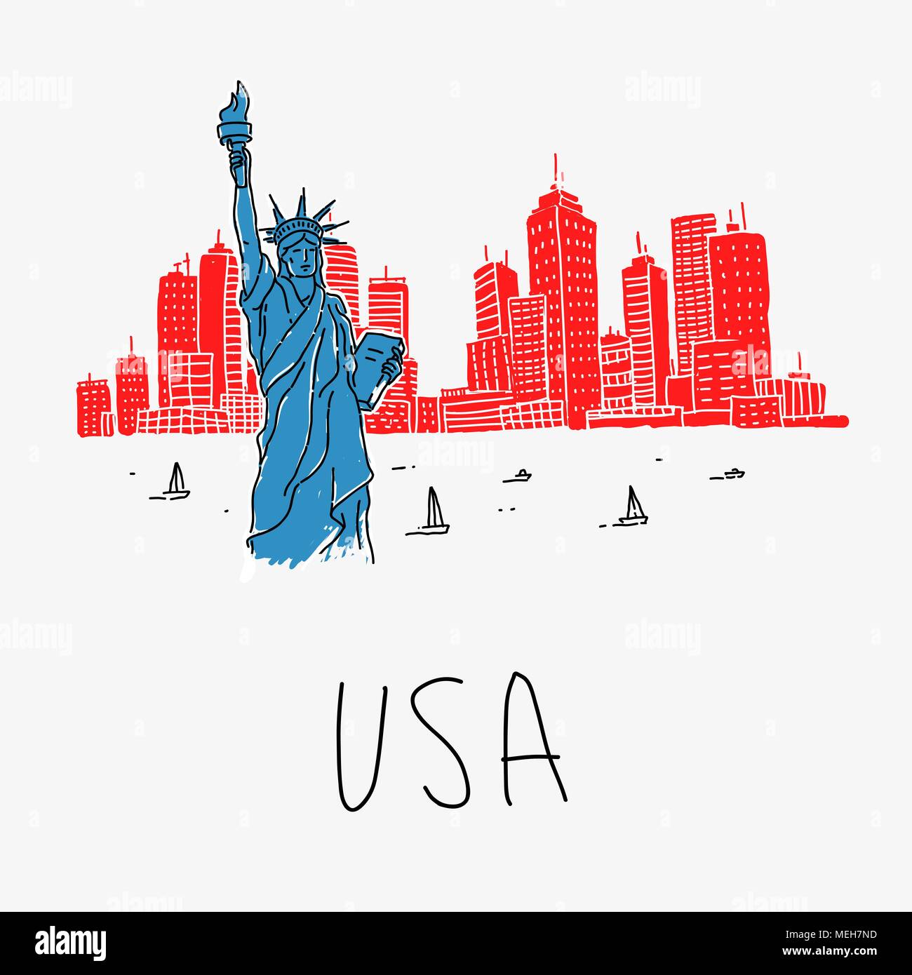Symbol America Statue of Liberty Stock Vector Image & Art - Alamy