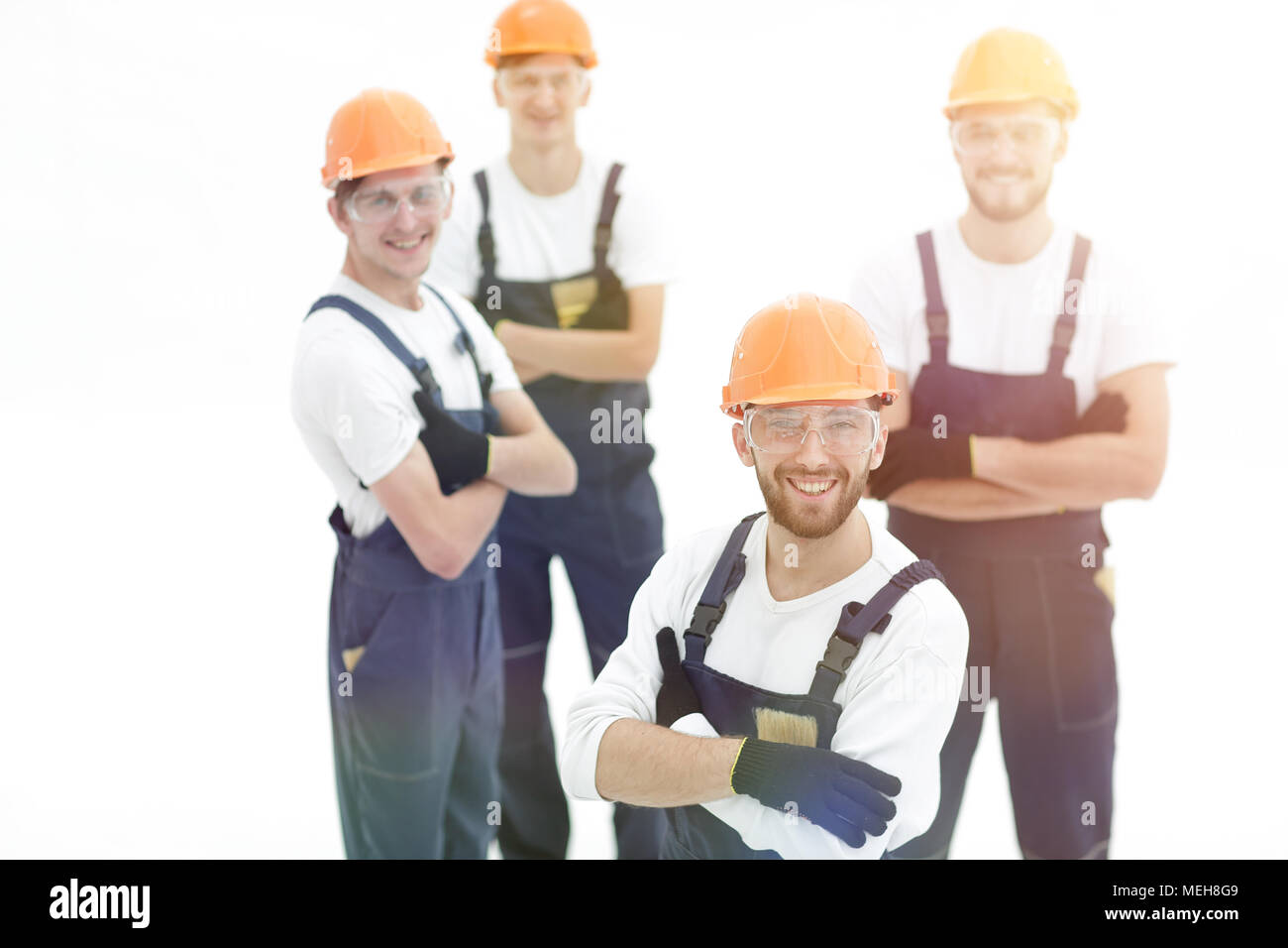 closeup.the foreman and construction team Stock Photo - Alamy