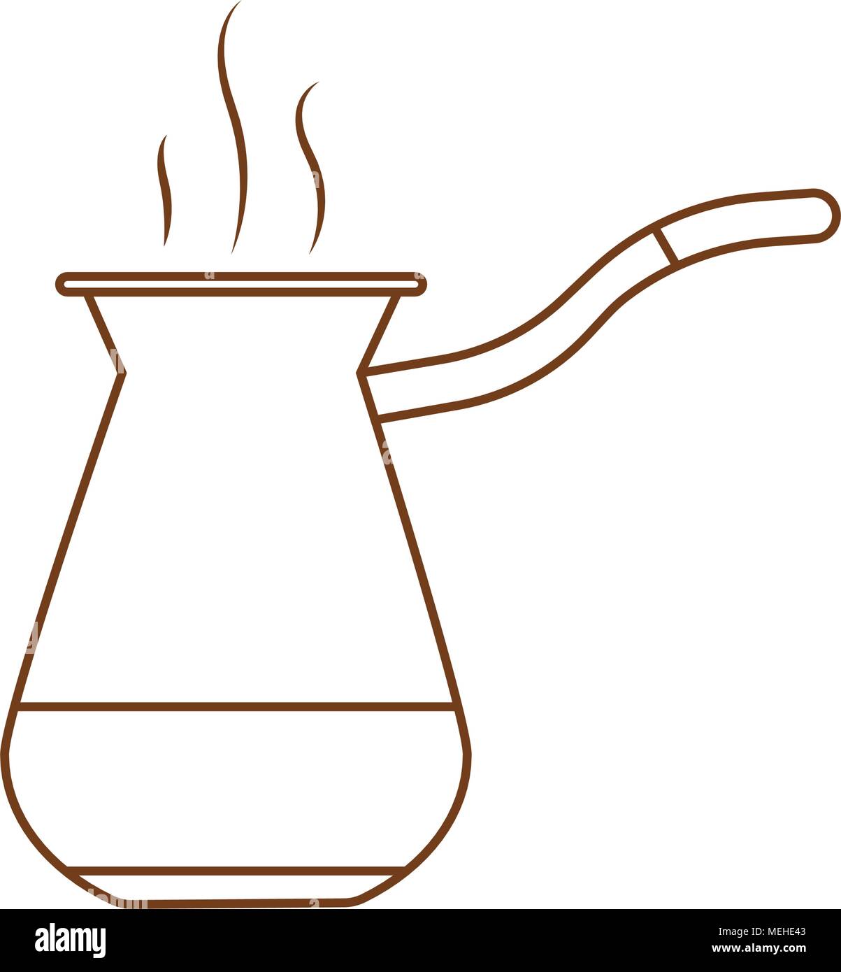 abstract delicious outline coffee symbol on a white background Stock ...