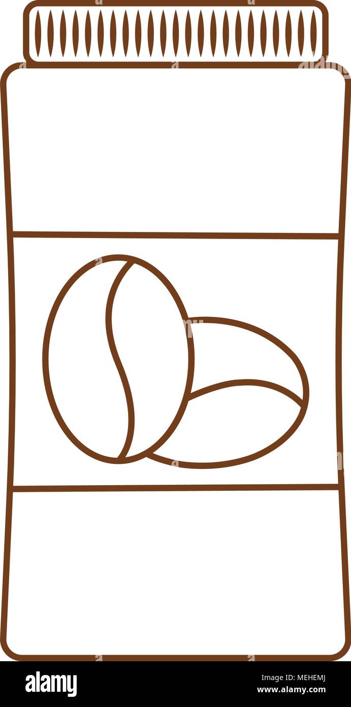 abstract delicious outline coffee symbol on a white background Stock ...