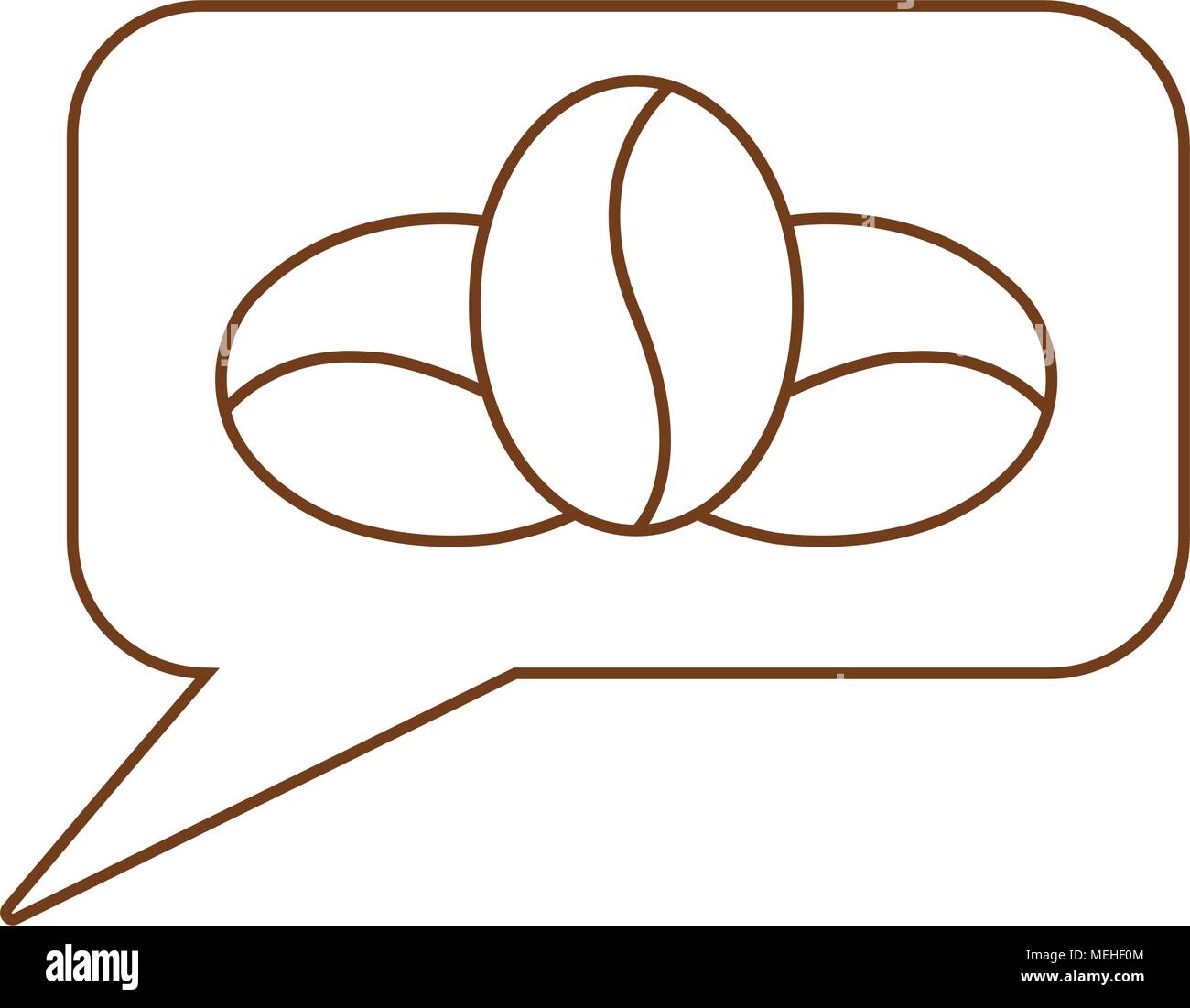 abstract delicious outline coffee symbol on a white background Stock ...