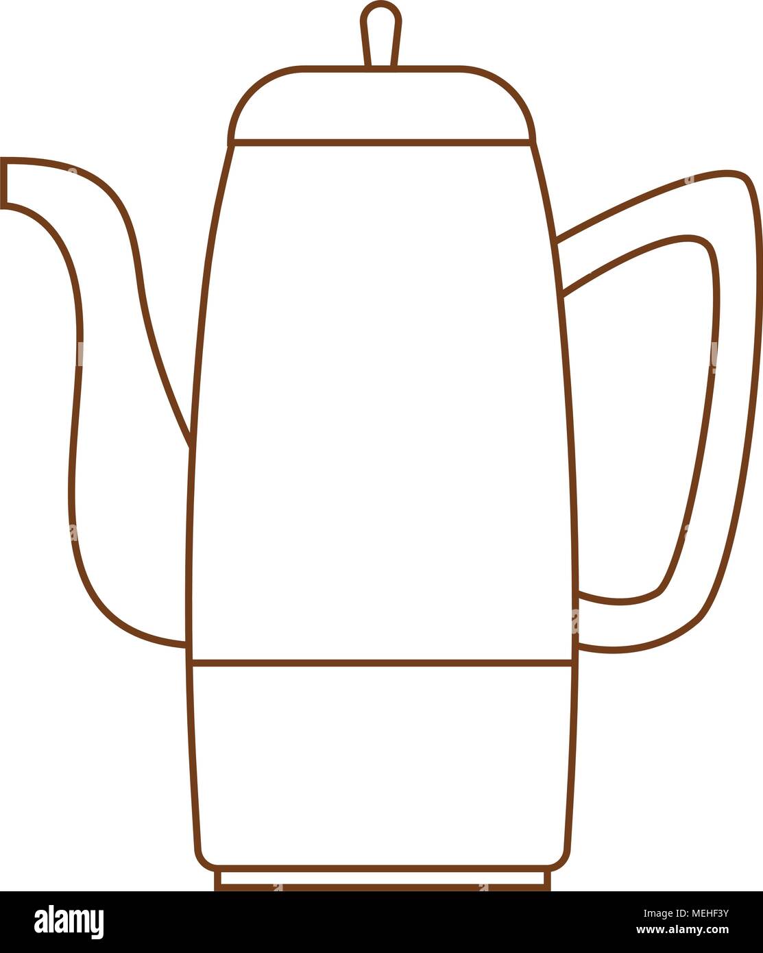 abstract delicious outline coffee symbol on a white background Stock ...