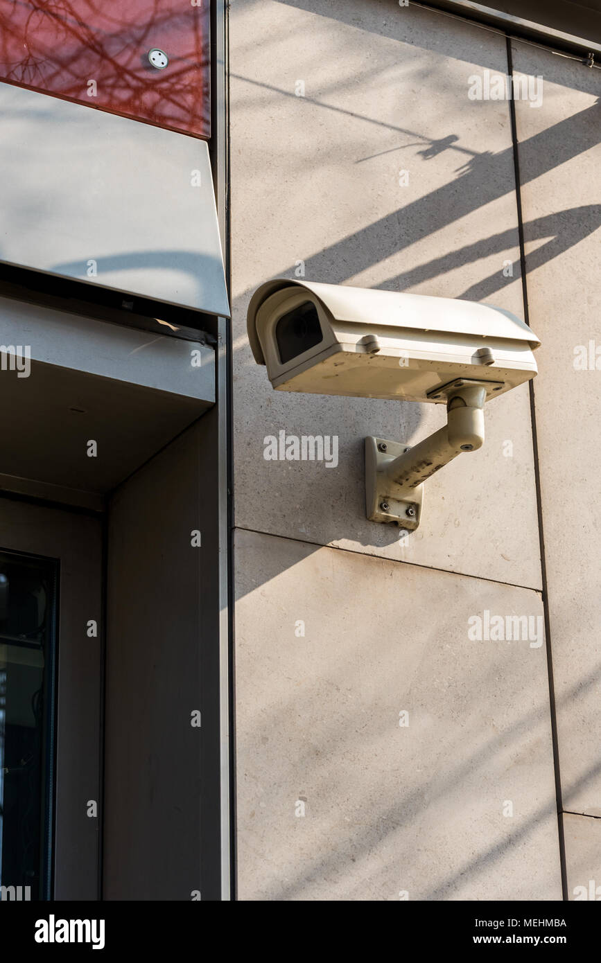CCTV Cameras on the wall mounted Stock Photo - Alamy