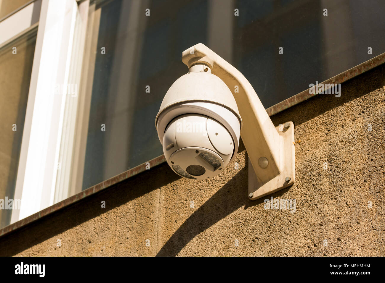 CCTV Cameras on the wall mounted Stock Photo - Alamy