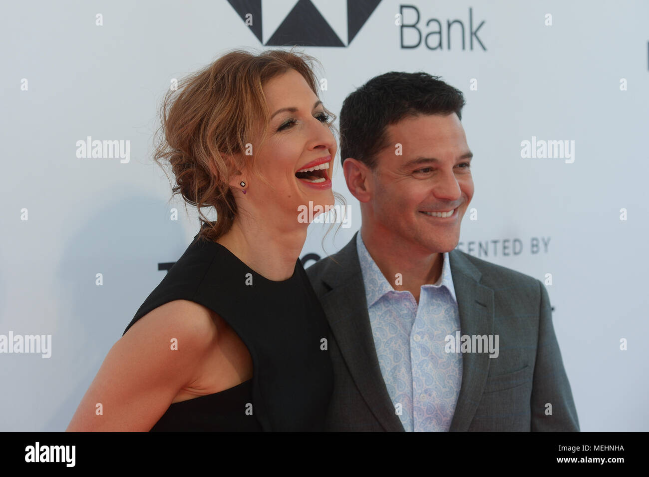 New York, USA, 22 April 2018. Alysia Reiner and David Alan Basche ...