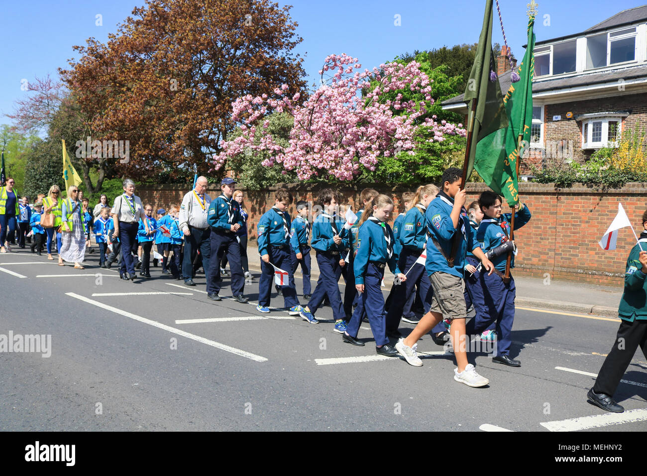 St georges day scouts parade hi-res stock photography and images - Alamy