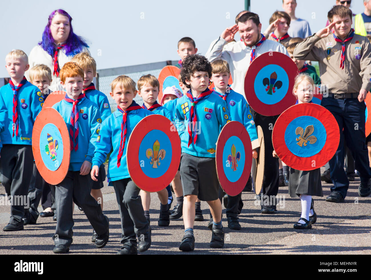 Boy scout salute uniform hi-res stock photography and images - Alamy