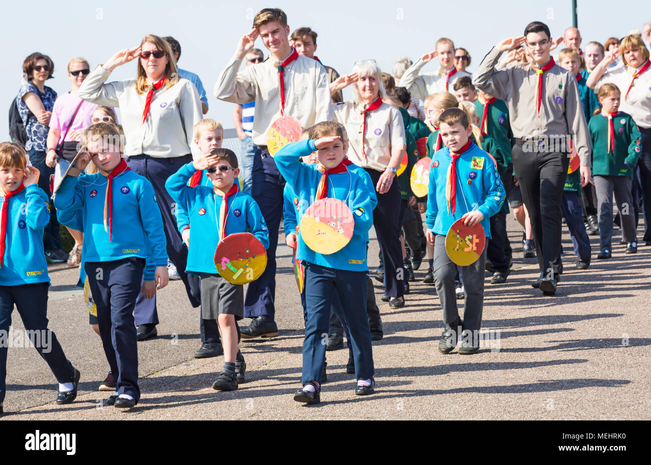 Girl scout salute hi-res stock photography and images - Alamy