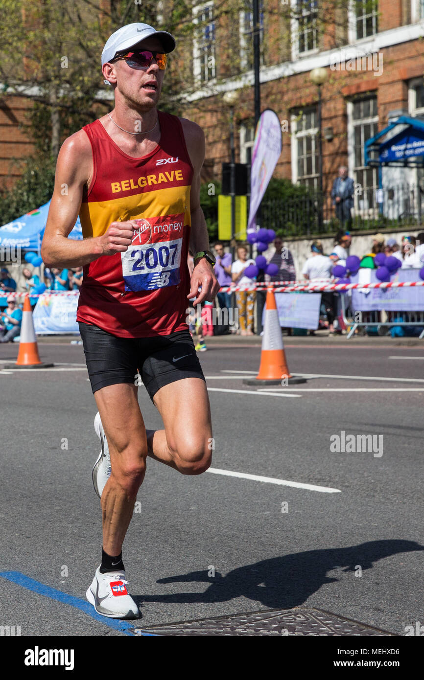 London, UK. 22nd April, 2018. Daniel Wallis of Great Britain, winner of ...
