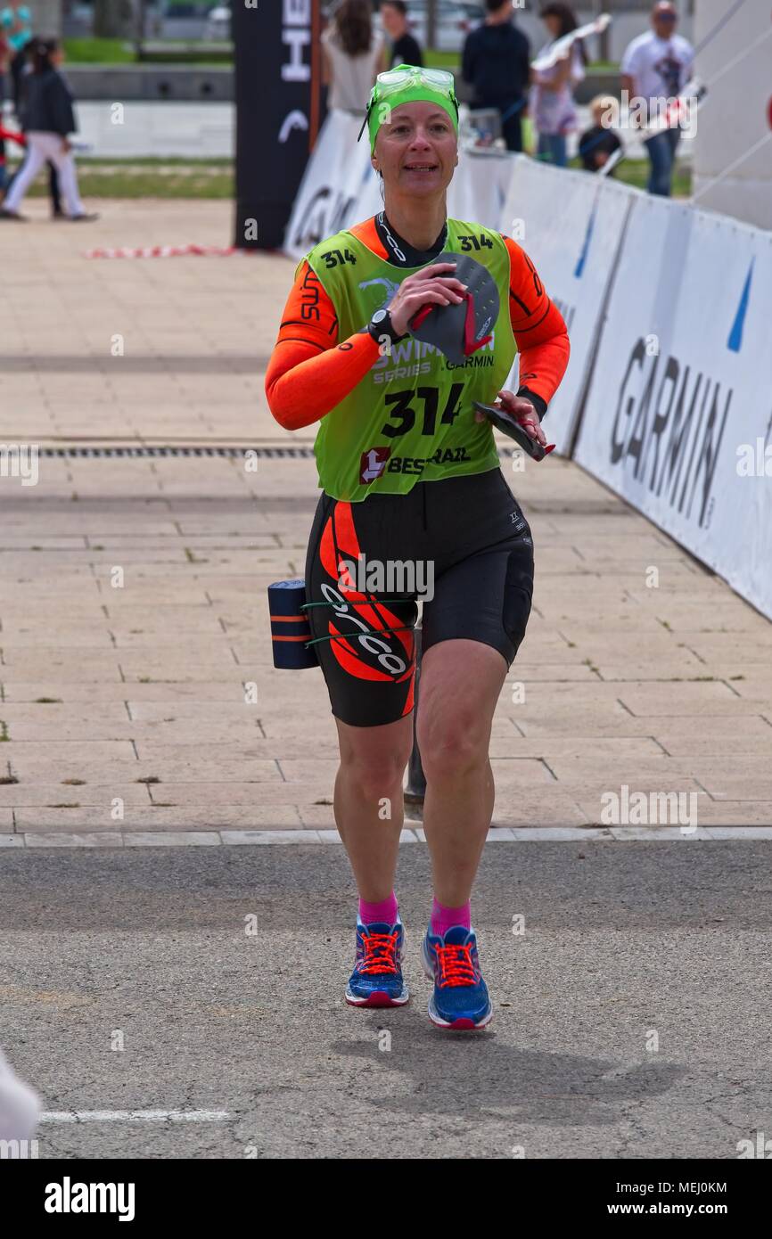 Scandinavian woman happy running hi-res stock photography and images ...