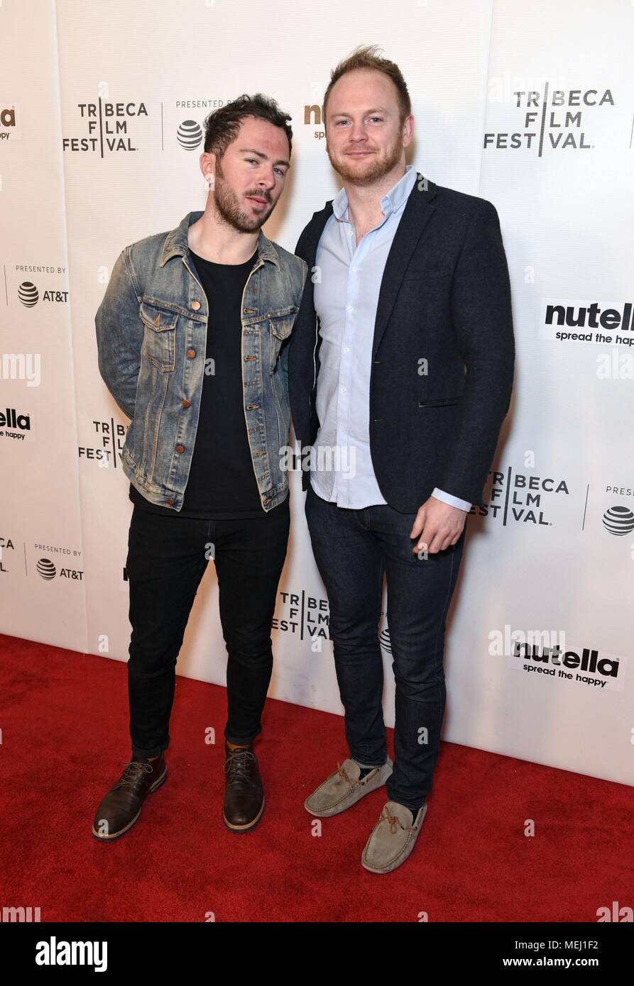 New York, NY, USA. 22nd Apr, 2018. Sam Johnson, Collie McCarthy, seen ...