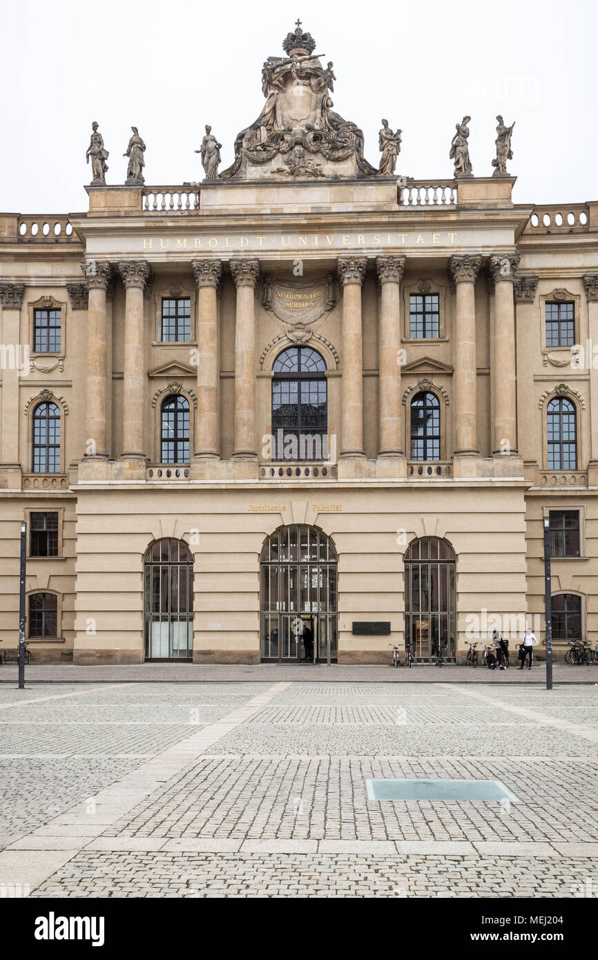 Berlin, Germany. 16th Apr, 2018. A view of the Bebelplatz Memorial set ...
