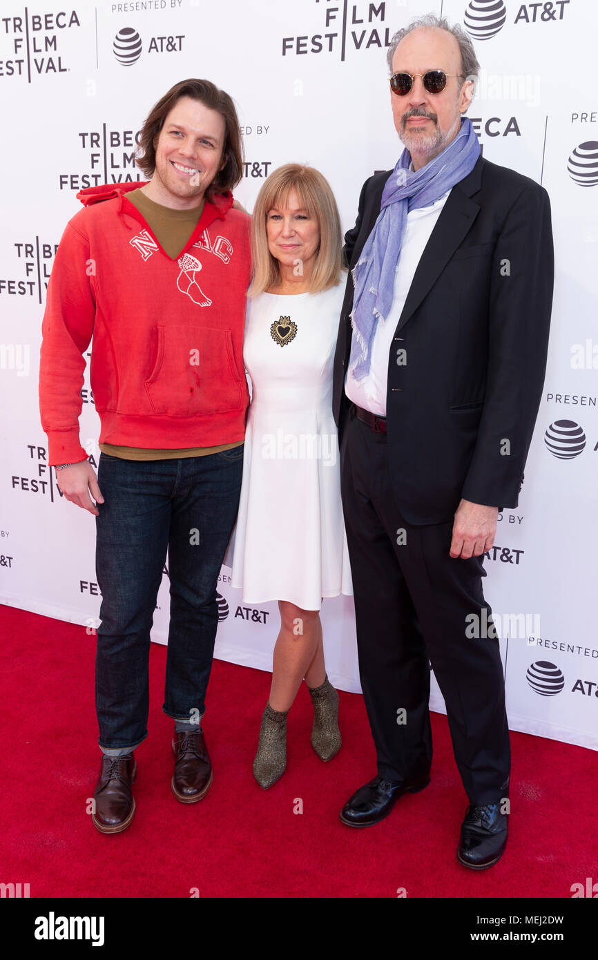 New York, USA - April 22, 2018: Jake Lacy, Mary Kay Place, Kent Jones ...